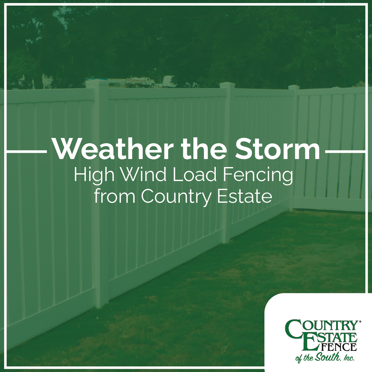 Weather the Storm: High Wind Load Fences - Country Estate